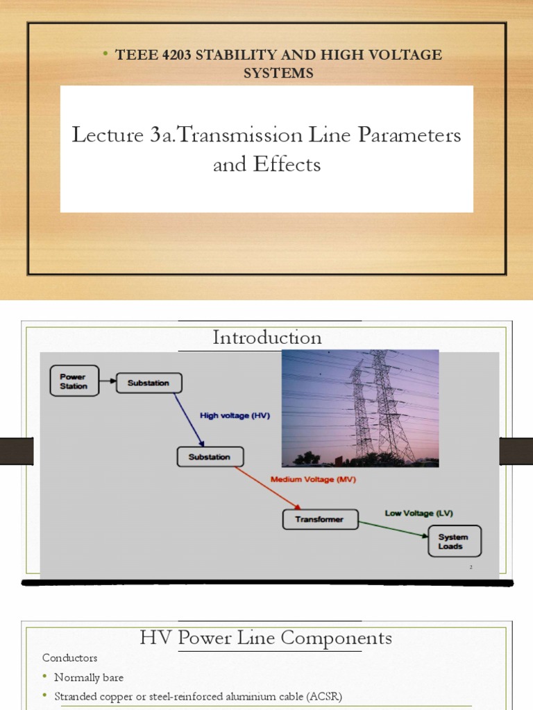 Lecture 4a.transmission Line Parameters and Effects | PDF | Transmission Line | Electric Power ...