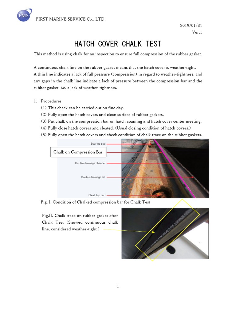 Hatch Cover Chalk Test | PDF | Chalk | Nature