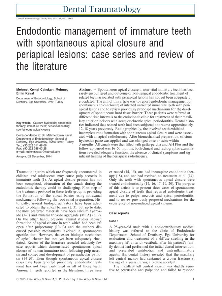 ENDODONTICS | PDF | Dentistry Branches | Medical Specialties