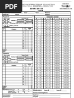 FIBA Official Basketball Score Sheet1 | PDF | Referee | Sports Rules ...