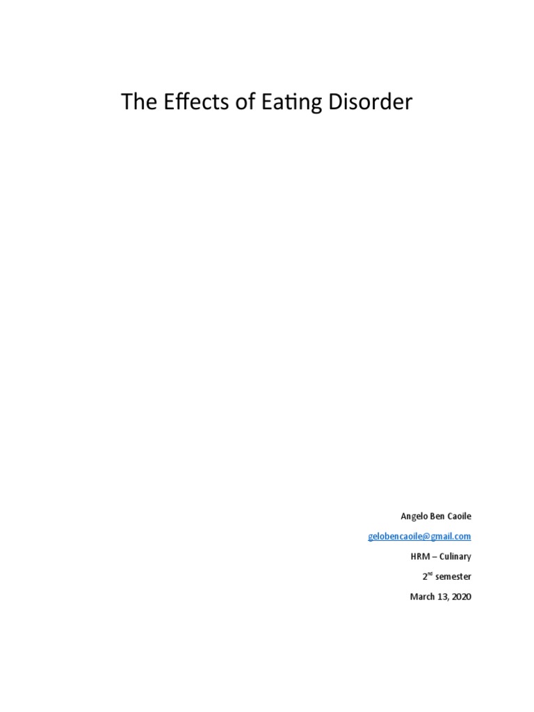 Understanding Eating Disorders And Solutions Pdf Eating Disorder