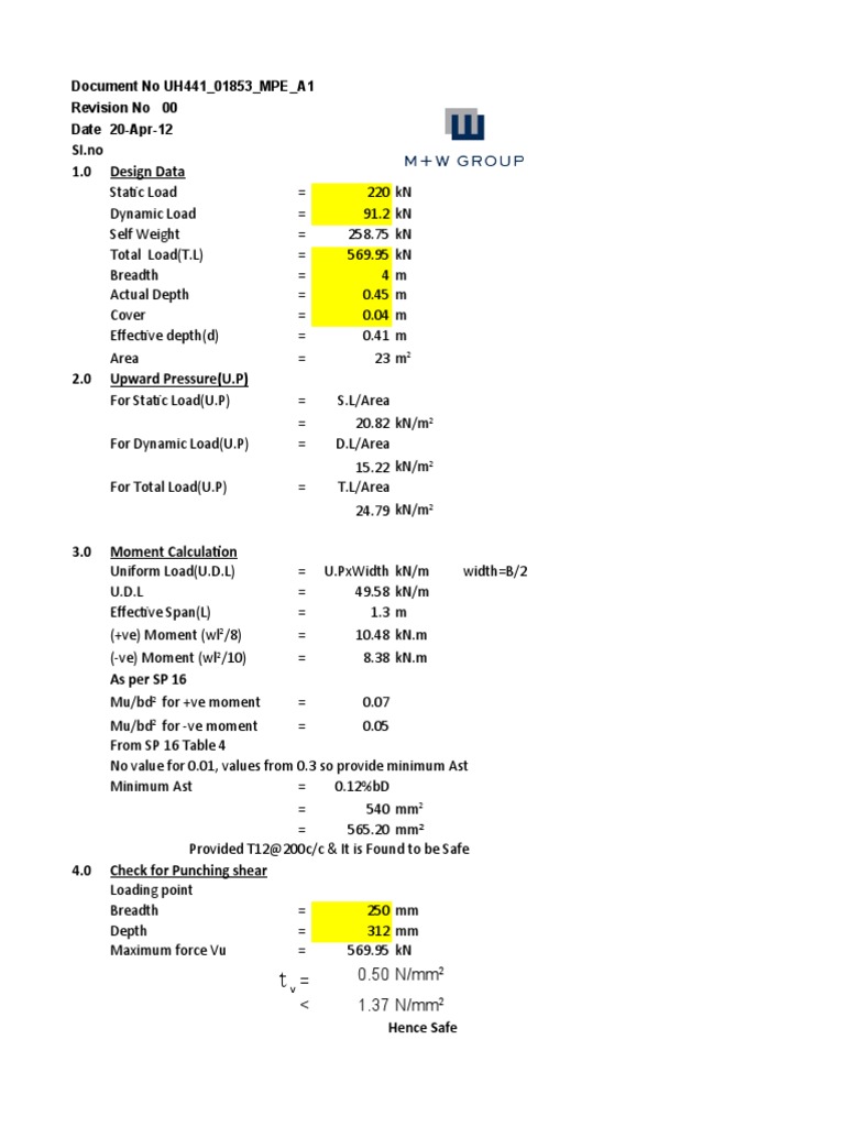 Machine Foundation | PDF | Structural Load | Mechanical Engineering