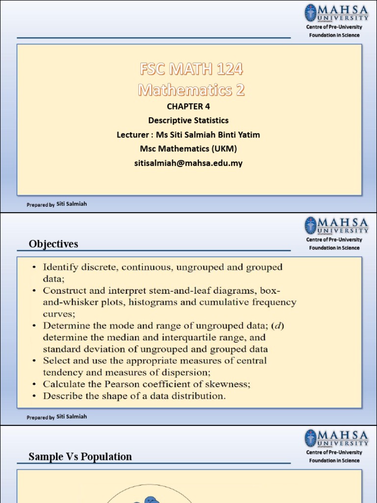 Chapter 4 - Descriptive Statistics | PDF | Quartile | Statistics