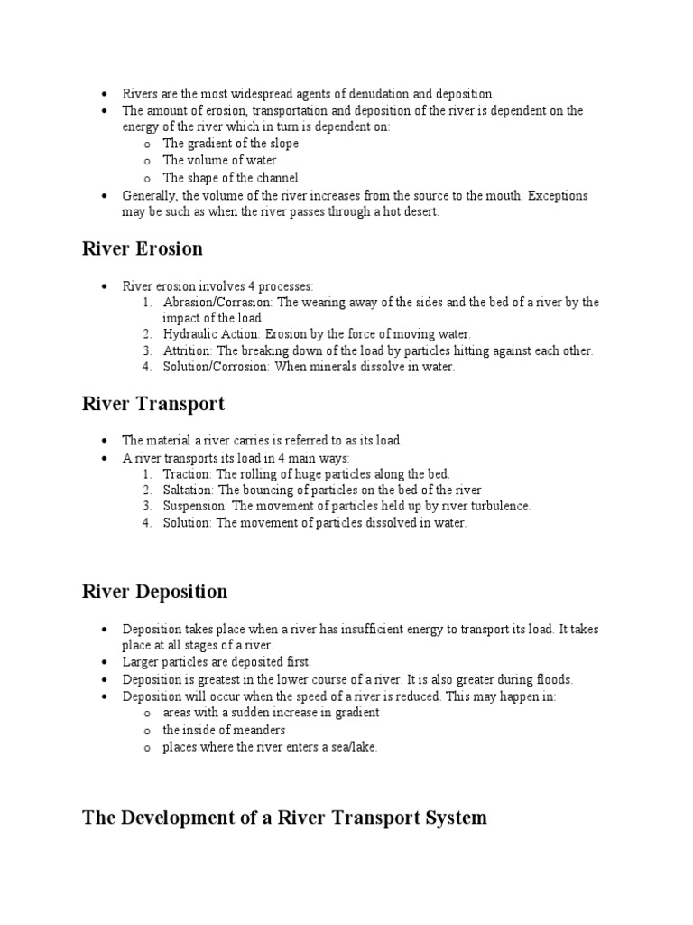 River Processes | PDF | River | Stream