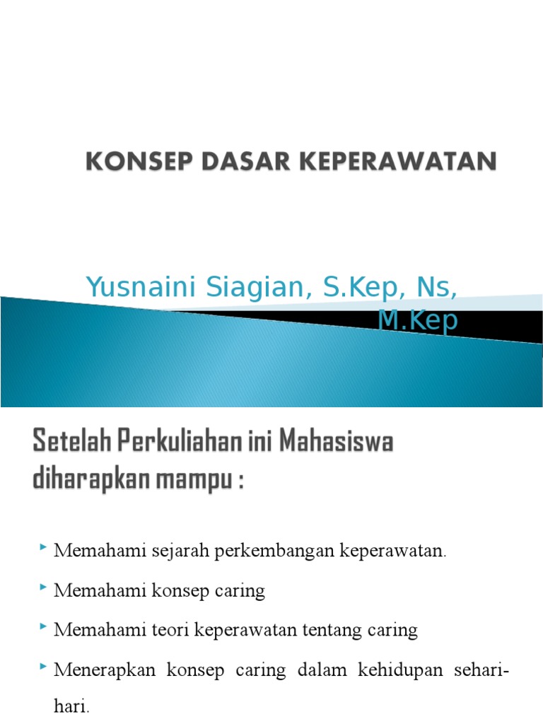 Konsep Dasar Keperawatan | PDF