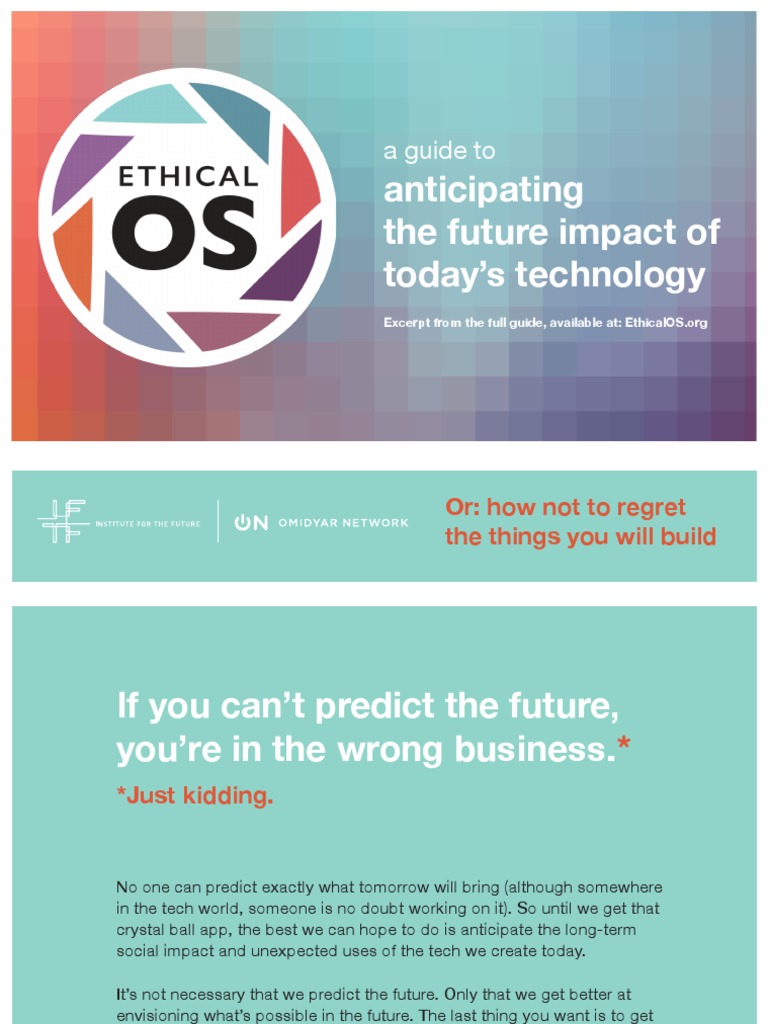 03 - Scenarios From The Future of Technology The Ethical Operating ...