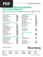 Bloomberg Cheat Sheet | PDF | Credit Default Swap | Foreign Exchange Market
