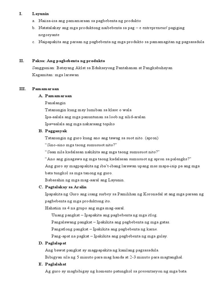 Ang Pagbebenta NG Produkto | PDF