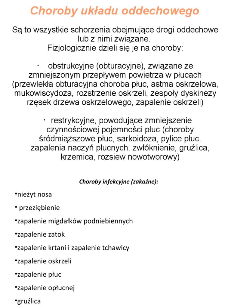 Higiena I Choroby Układu Oddechowego | PDF