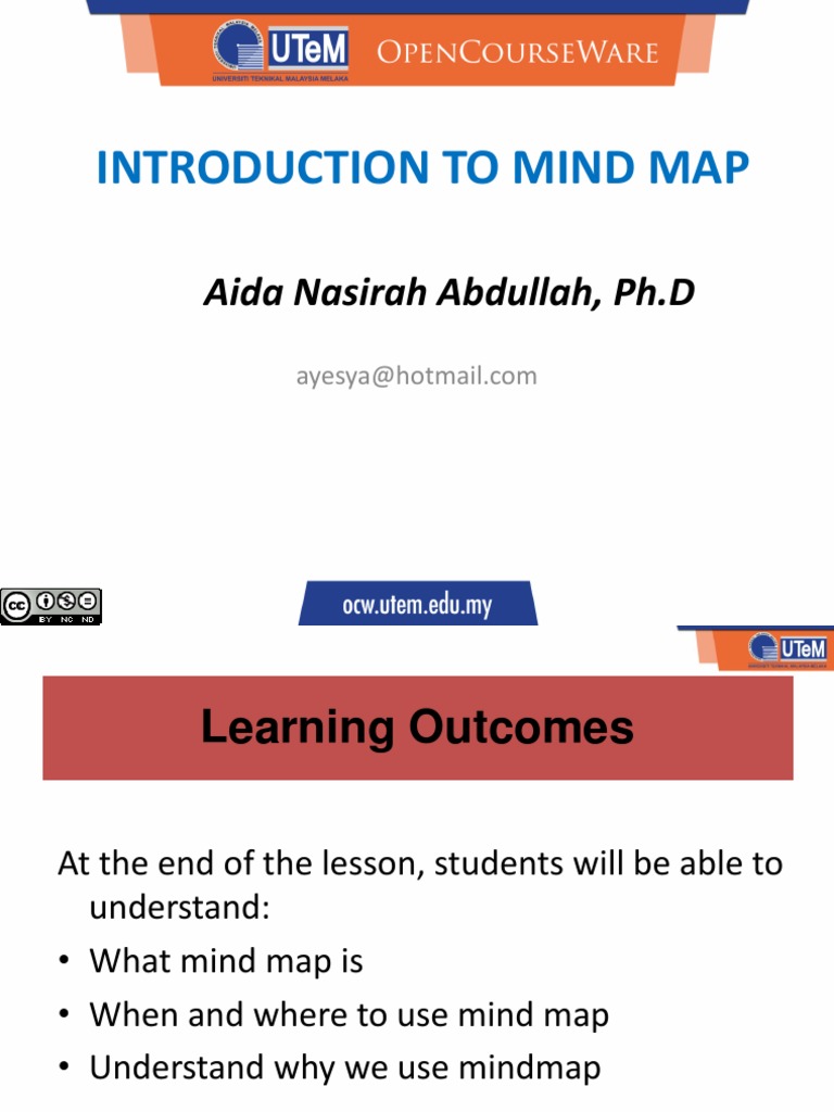 Introduction To Mind Map: Aida Nasirah Abdullah, PH.D | PDF