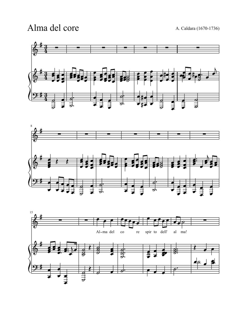 Alma Del Core in G PDF | PDF