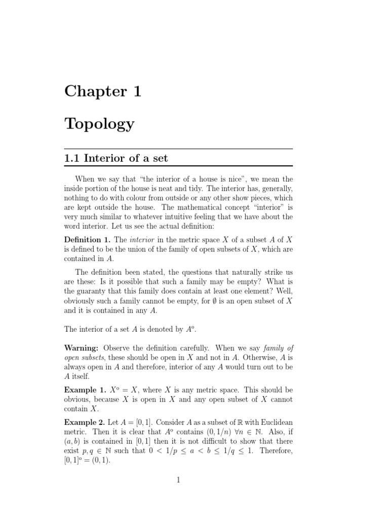 Interior, Closed, Closure | PDF | Metric Space | Set (Mathematics)