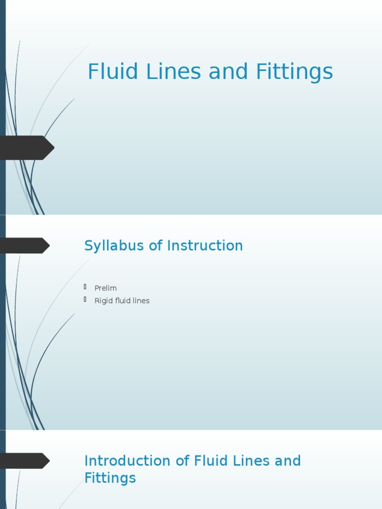 Fluid Lines and Fittings | PDF | Pipe (Fluid Conveyance) | Titanium
