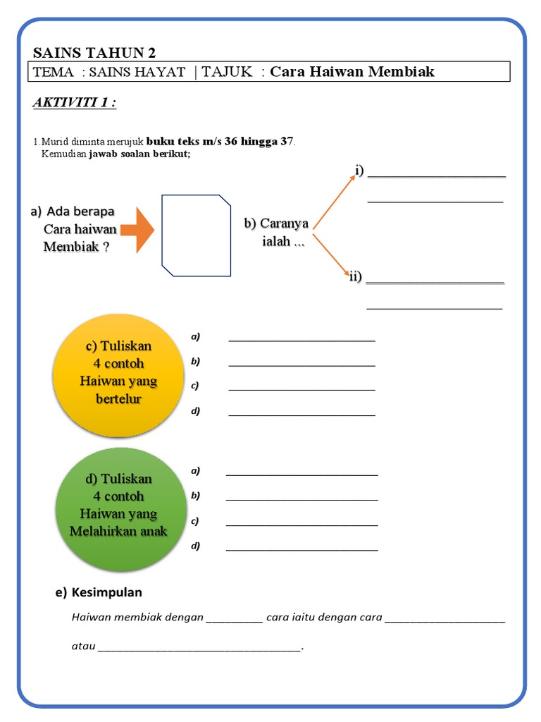 Latihan Sains Tahun 2 | PDF