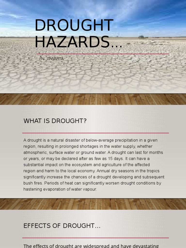 Drought Hazards N Iswarya Pdf Drought Water