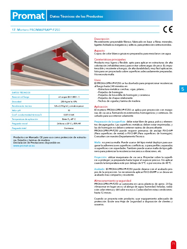 Promaspray® F250 | PDF | Hormigón | Materiales de construcción