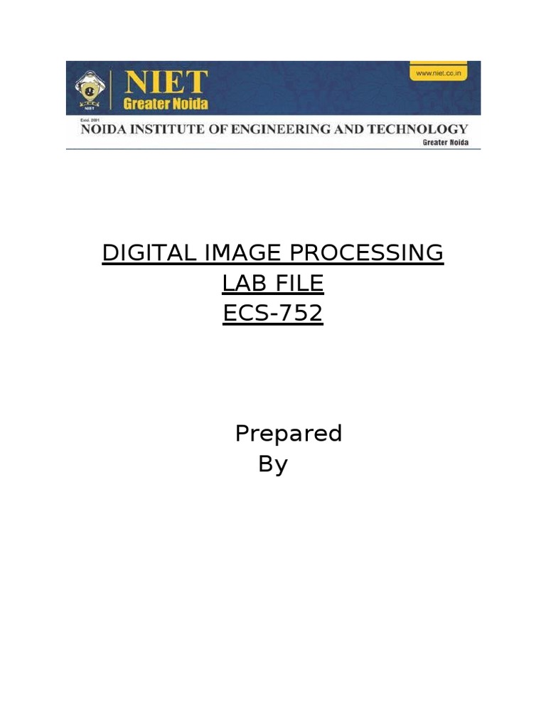Digital Image Processing Lab File | PDF | Image Editing | Equalization ...