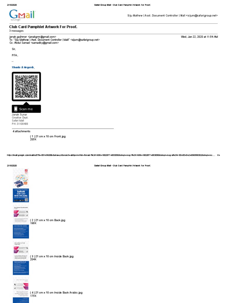 Safari Group Mail - Club Card Pamphlet Artwork For Proof - PDF | PDF ...