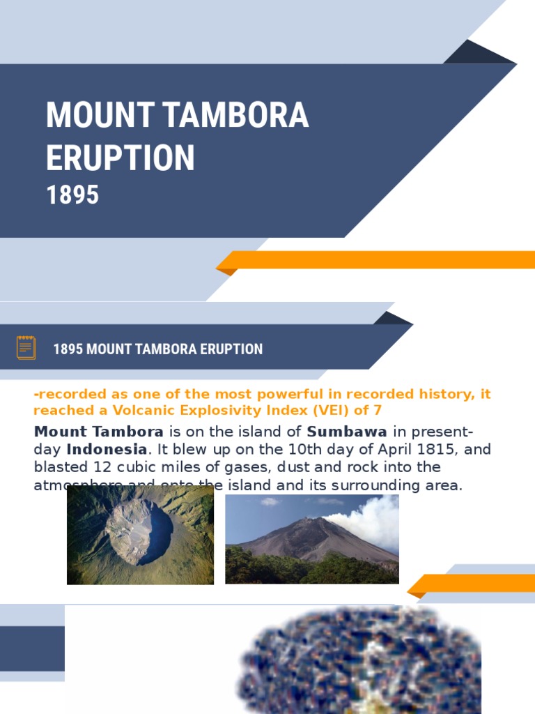 Mount Tambora Eruption | PDF