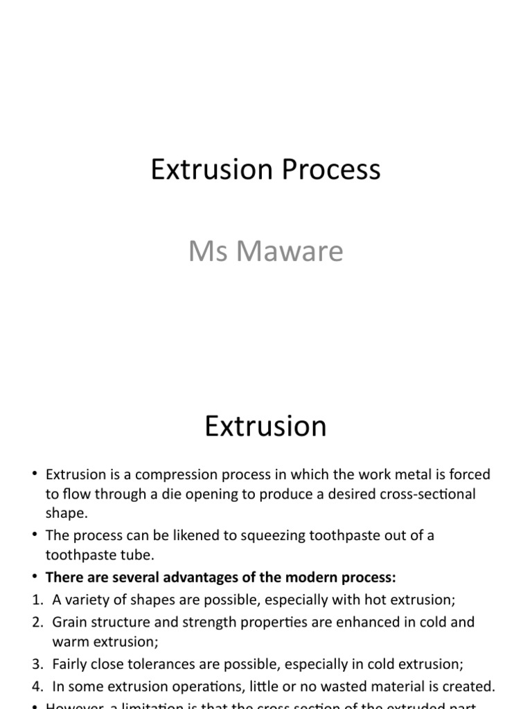 Extrusion Process | PDF | Extrusion | Fracture