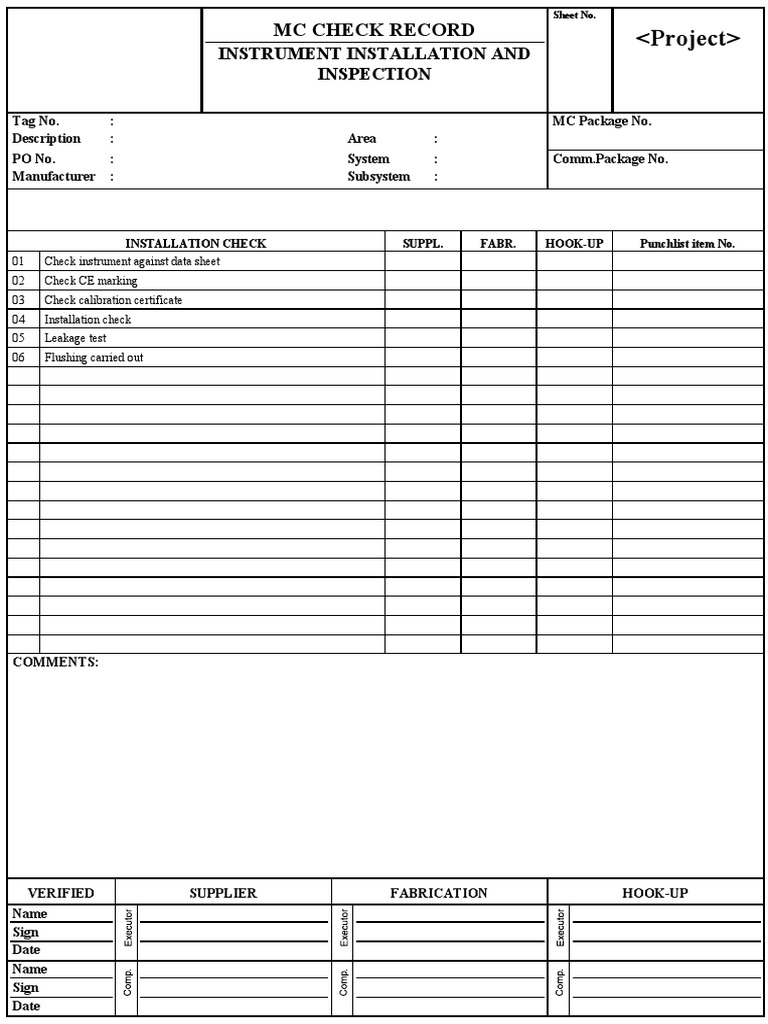 MC Check Record | PDF