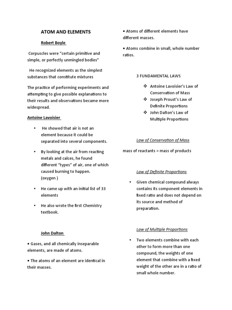 Atom and Elements: Robert Boyle | PDF | Chemical Elements | Atoms