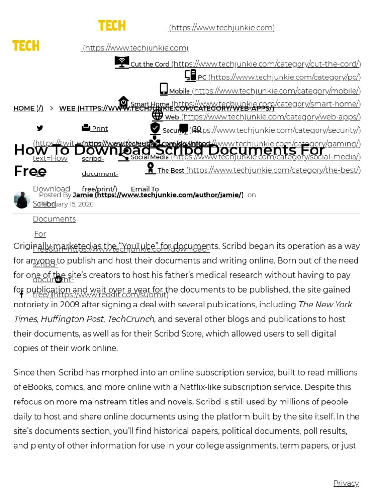 How To Download Scribd Documents For Free | PDF | Scribd | Internet Privacy