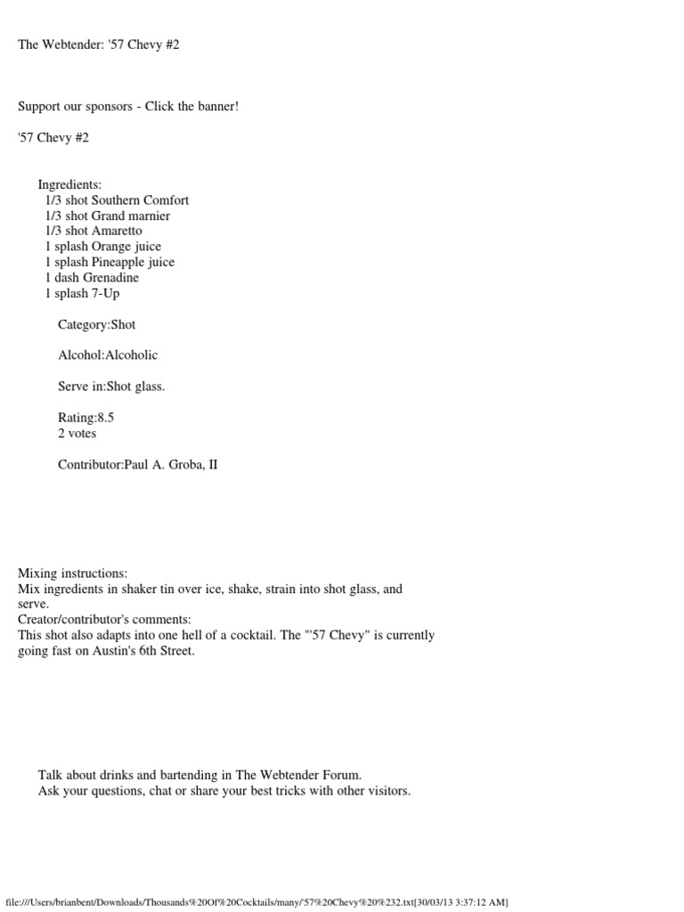 Webtender PDF | PDF | Gallon | Martini (Cocktail)