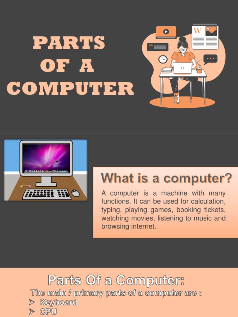 Parts of A Computer-Class 1 | PDF