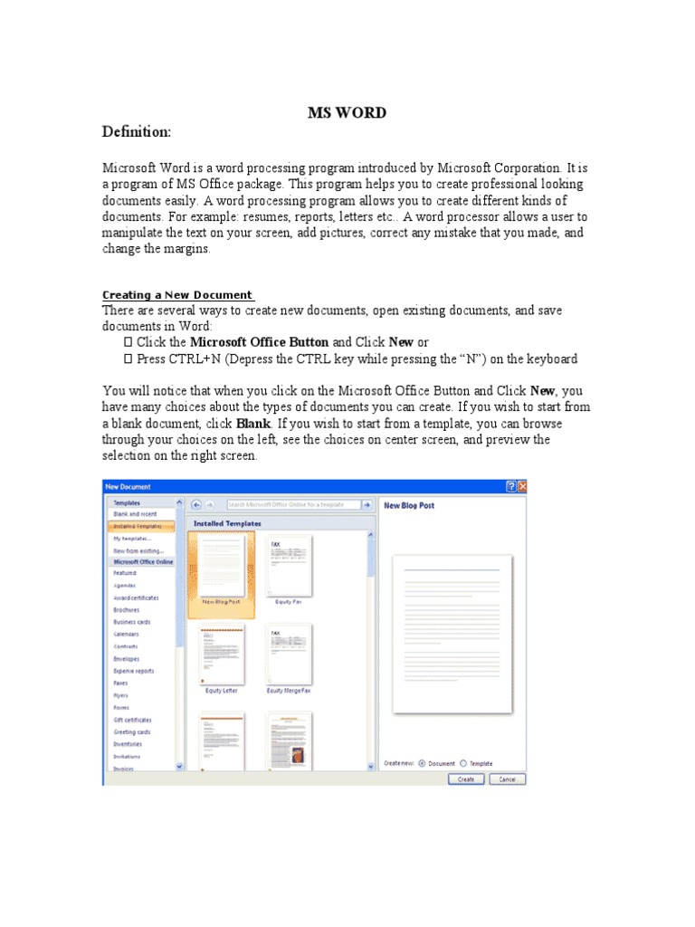 Ms-Word Notes | PDF | Typefaces | Microsoft Word