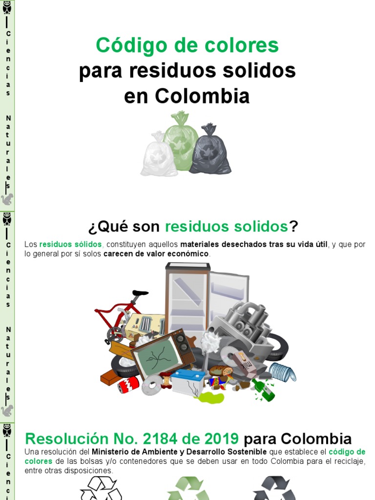Código de Colores Del Reciclaje | PDF | Reciclaje | Economía y medio ...