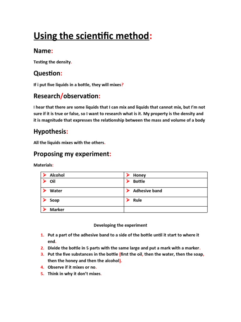 Scientific Method - Sketch | PDF