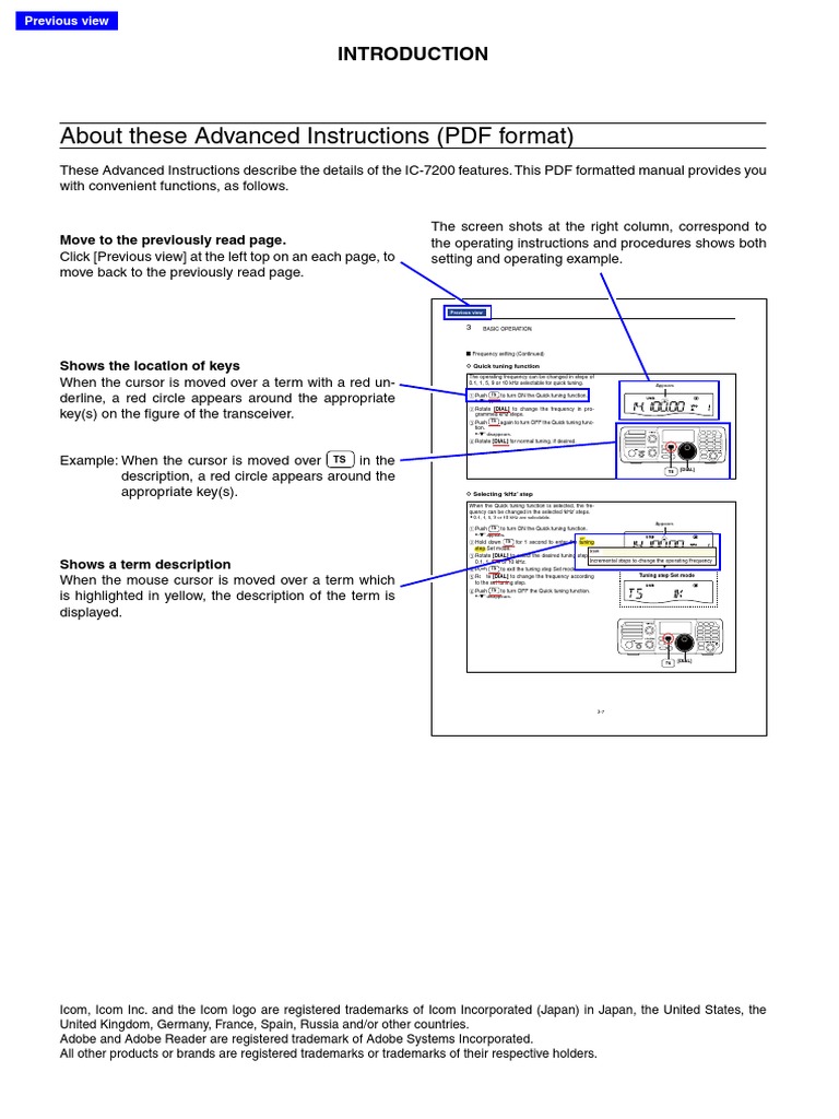 About These Advanced Instructions (PDF Format) : Move To The Previously ...