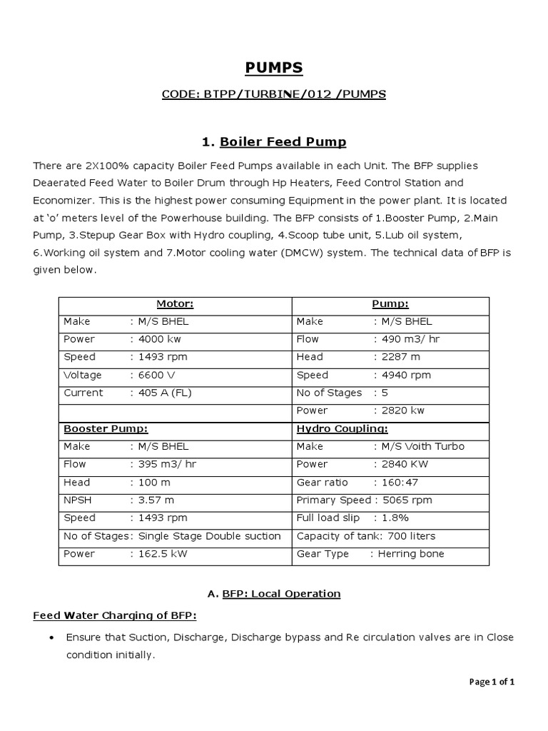 Turbine Side Pumps | PDF | Pump | Valve