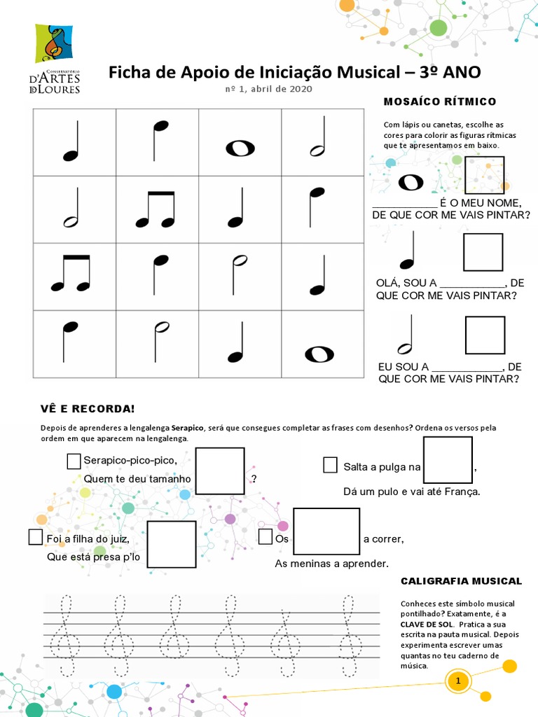 Ficha de Iniciação Musical - 3º Ano | PDF | Música gravada | Música pop