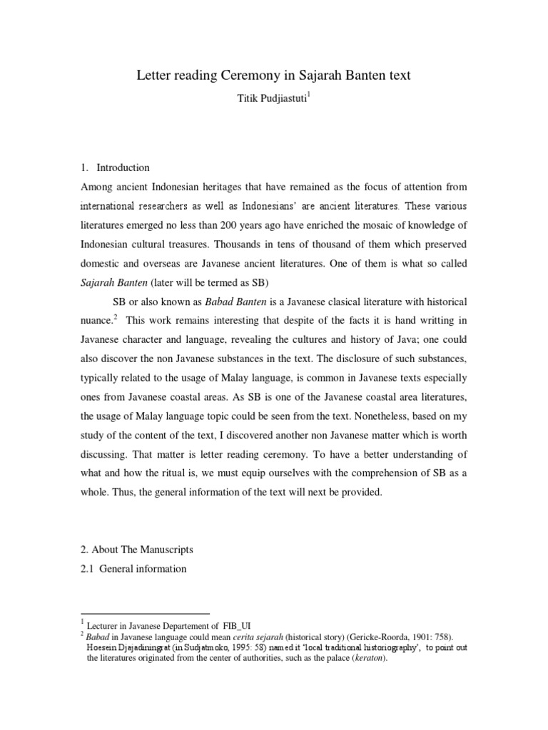 Javanese Heritage: Sajarah Banten | PDF | Java | Indonesia