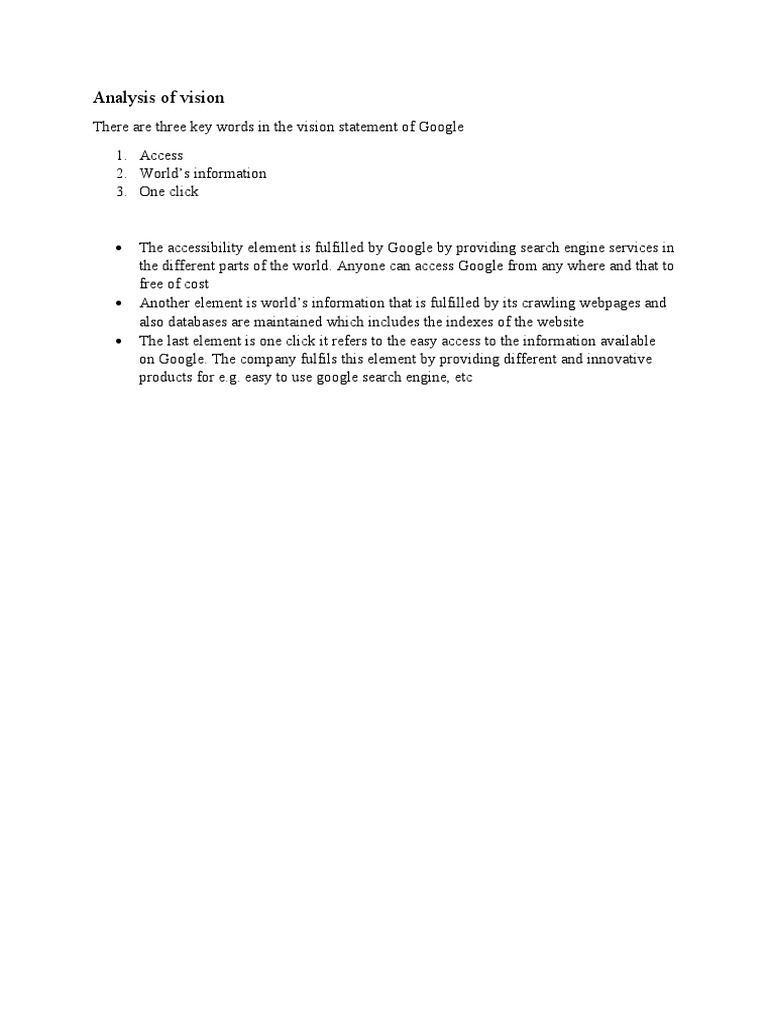 Google's Vision: Accessing Information Easily | PDF | Business | Computers