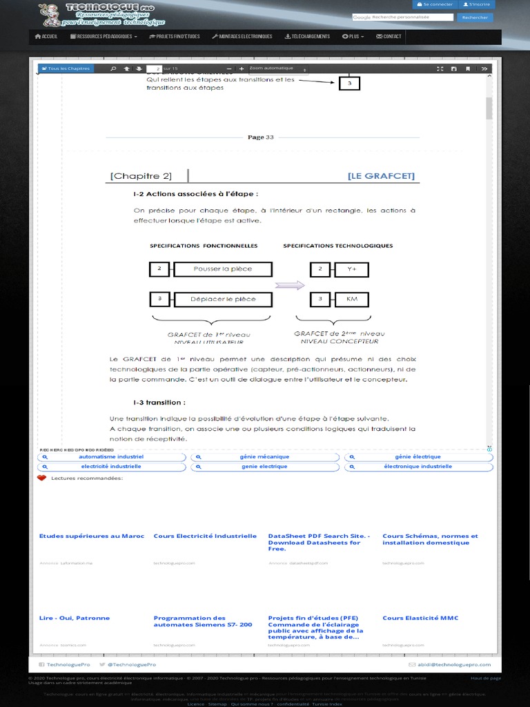 Cours Sur-Le-Grafcet PDF | PDF | Informatique | Électricité