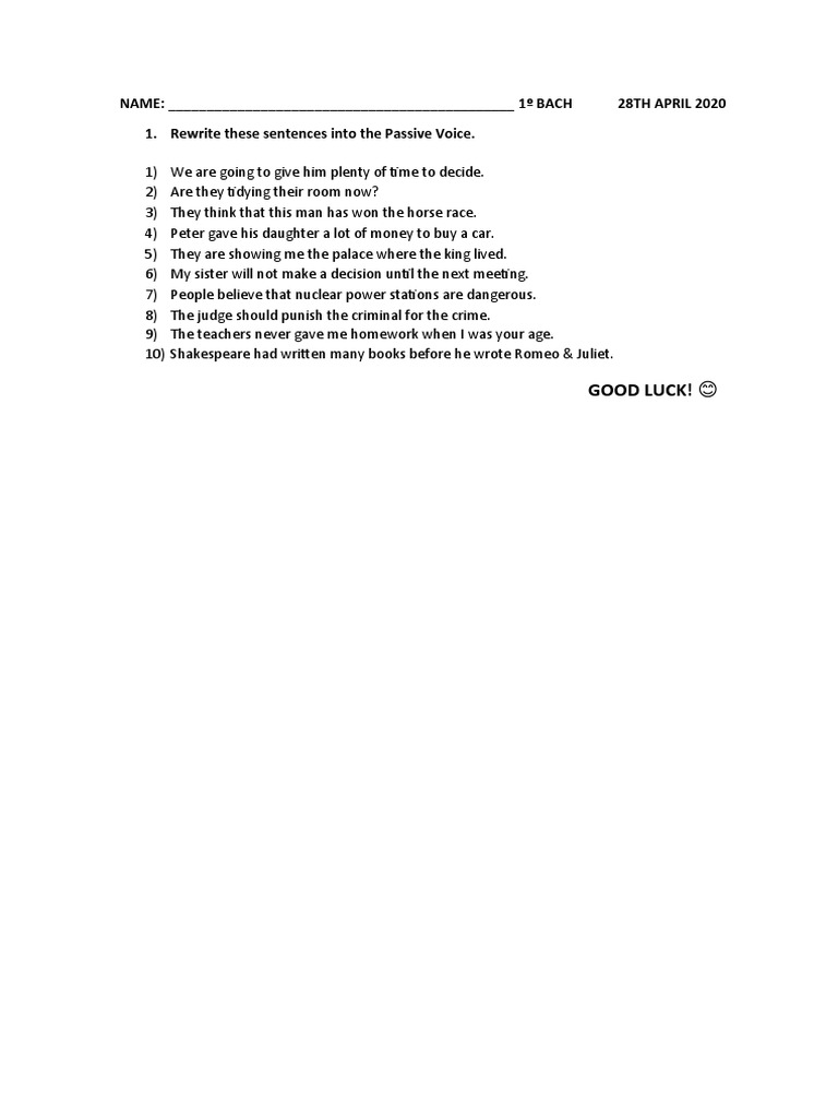 Passive Test Bach | PDF