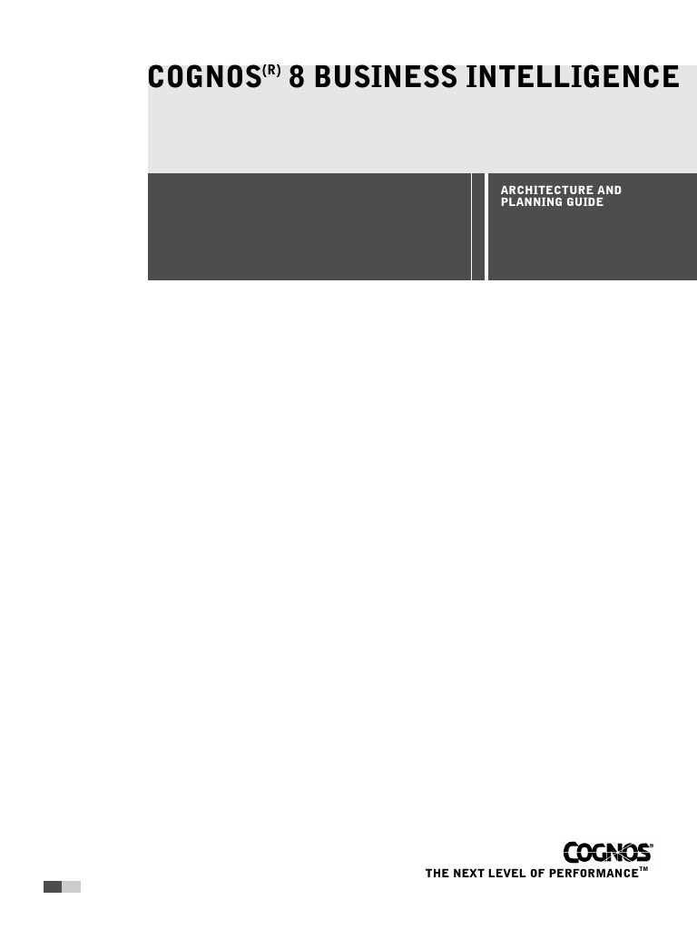 Cognos 8 Architecture and Planning Guide | PDF