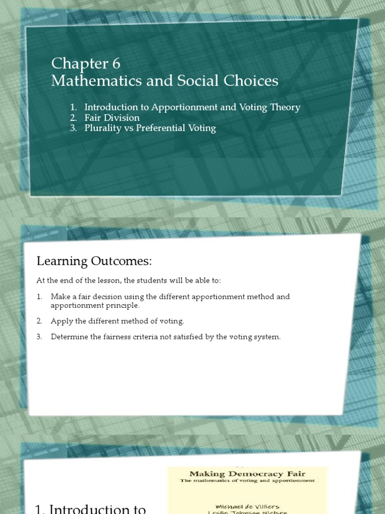 Apportionment & Voting Theory | PDF | Voting | Accountability