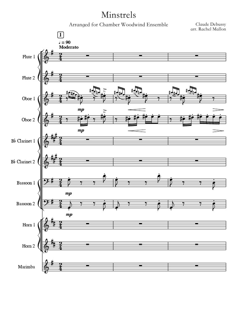 Minstrels - Score | PDF | Woodwind Instruments | Organology