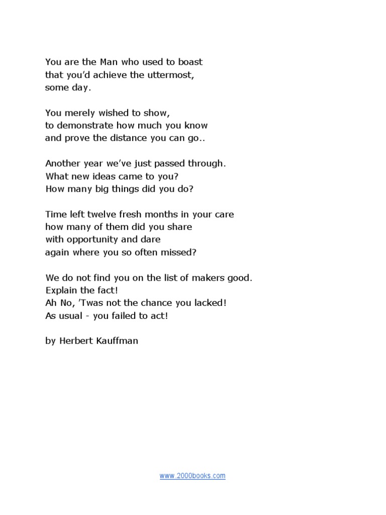 Victory by Herbert Kauffman - Poem PDF | PDF