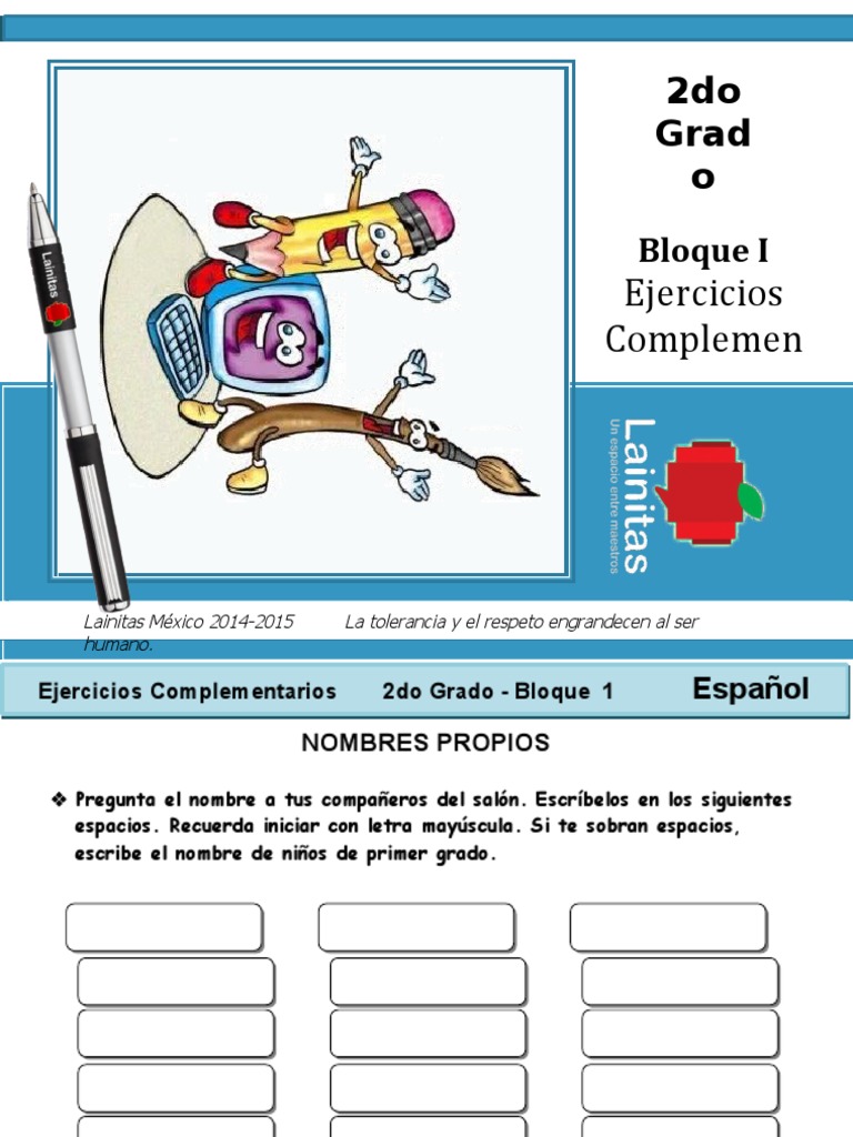 2do Grado Bloque 1 Ejercicios Complementarios | PDF
