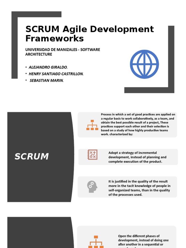SCRUM Agile Development Frameworks: Universidad de Manizales - Software ...