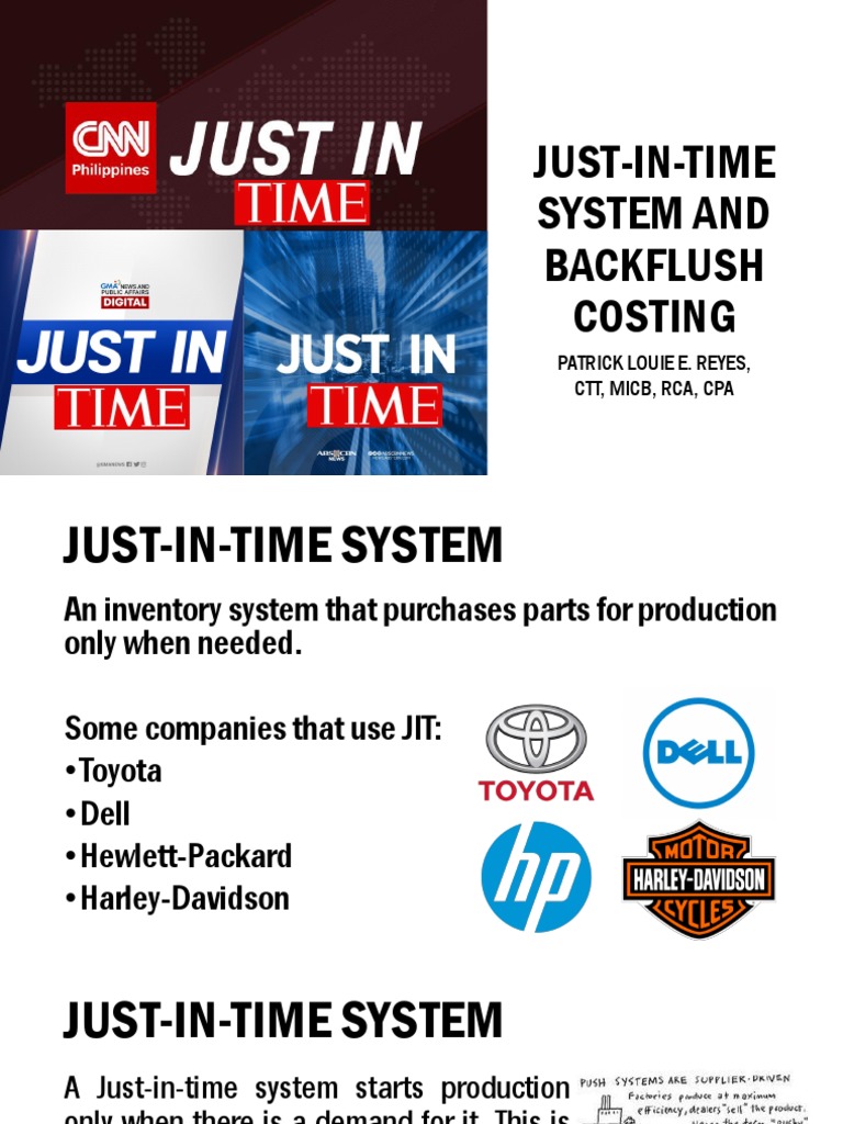 Just in Time | PDF | Inventory | Management Accounting
