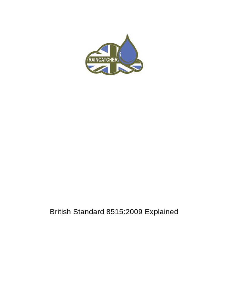 BS 8515:2009 Rainwater Harvesting Guide | PDF | Water Supply Network ...