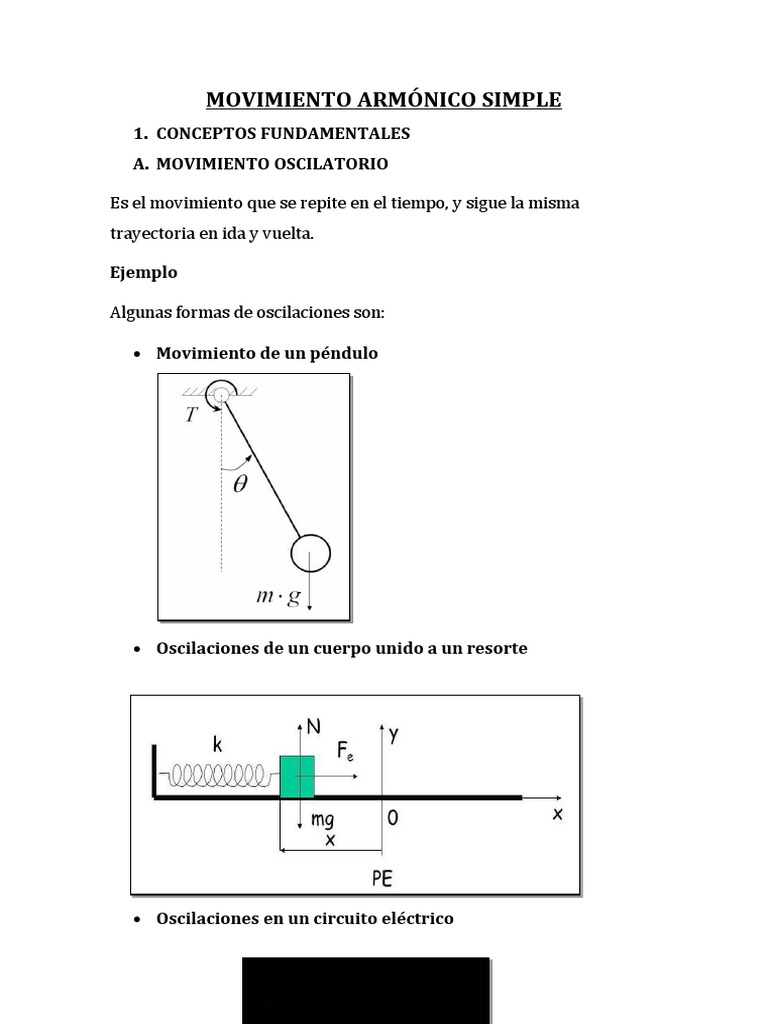 Movimiento Armónico Simple | PDF | Oscilación | Péndulo