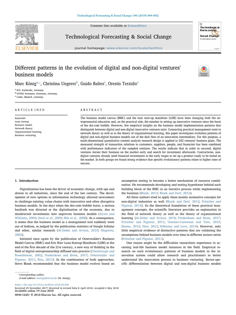 1 Different Patterns in The Evolution of Digital and Non-Digital ...