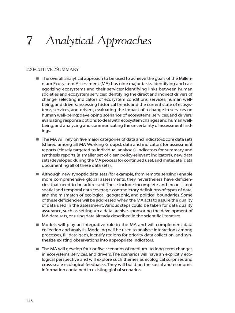 Analytical Approaches | PDF | Ecosystem Services | Ecology